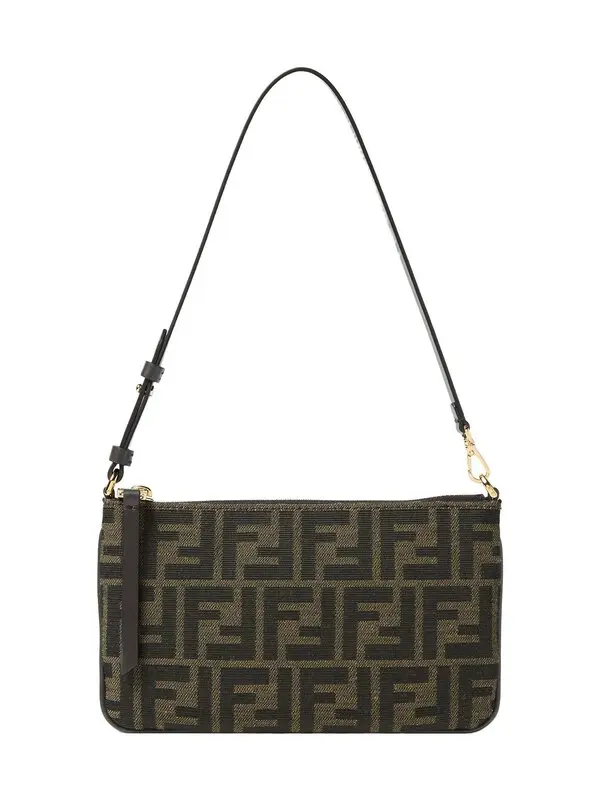 Fendi Ff Jacquard Tube Pouch - [brown]
